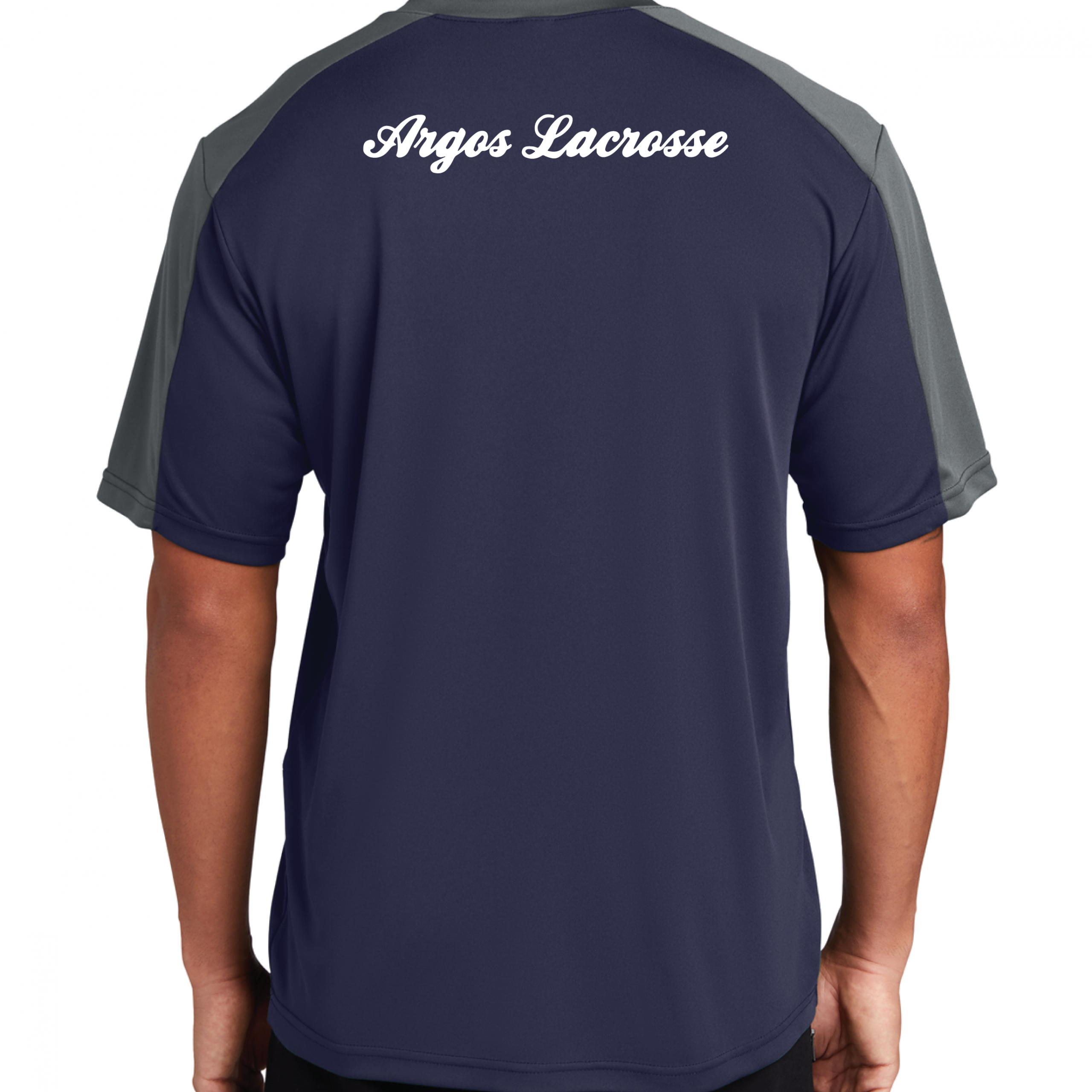 UWF Lacrosse Sleeve-Blocked Performance Shirt - Navy/Grey | Bar Down ...