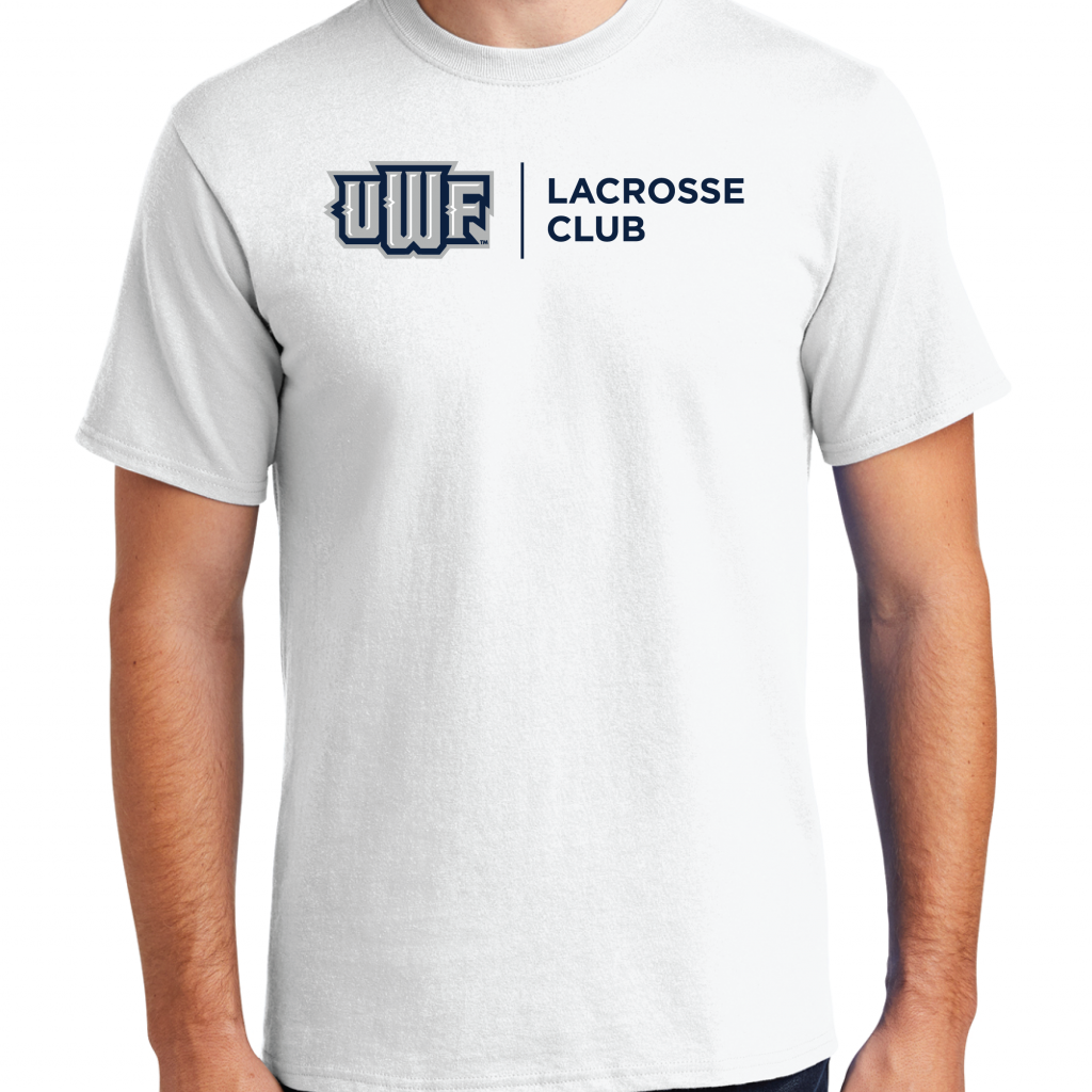 UWF Lacrosse Cotton T-Shirt - White | Bar Down Lacrosse