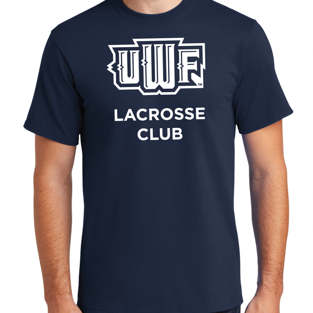 UWF Lacrosse Cotton T-Shirt - Navy | Bar Down Lacrosse